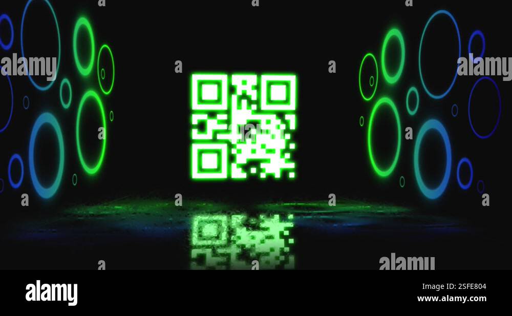 Animation neon qr code circles Stock Videos & Footage - HD and 4K Video ...