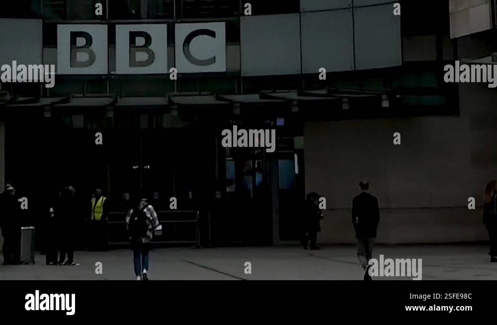 Strolling into the BBC Office, Central London, United Kingdom Stock ...