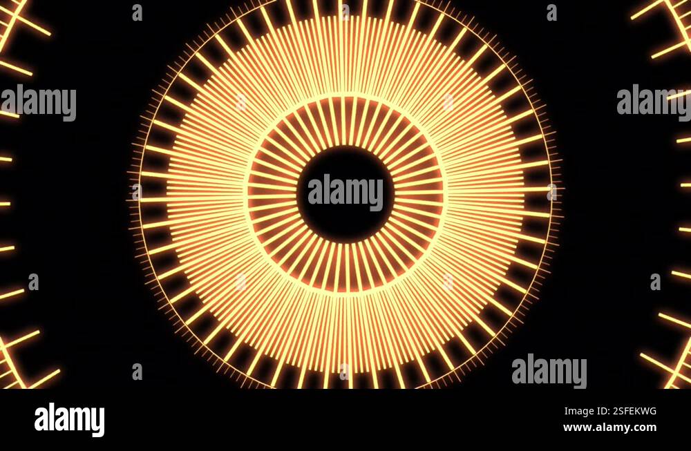 HUD Arc Offset C Blinking Yellow VJ Loop Animation 01 Stock Video ...