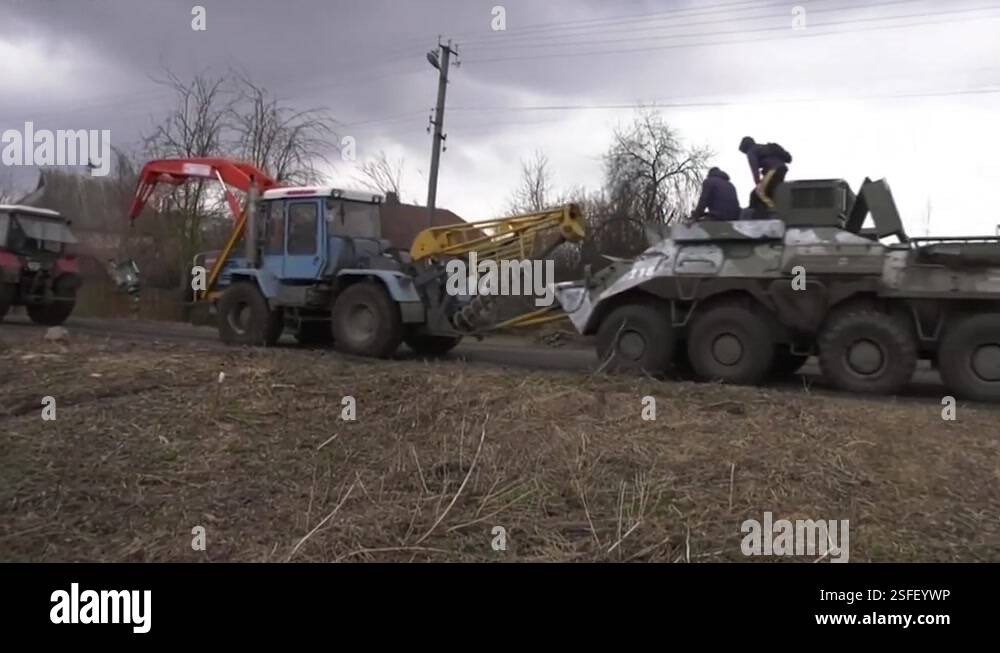 Ukrainian tractor stole an armored car. Tractor and tank. Ukraine war ...