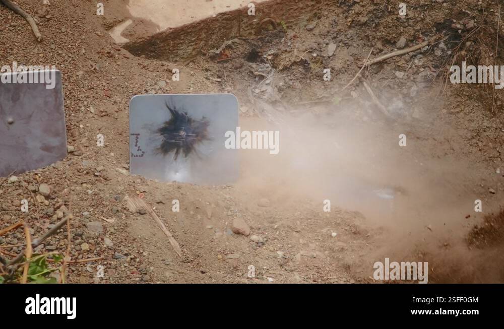 shot at factory and homemade armor plates. strength testing. armor ...