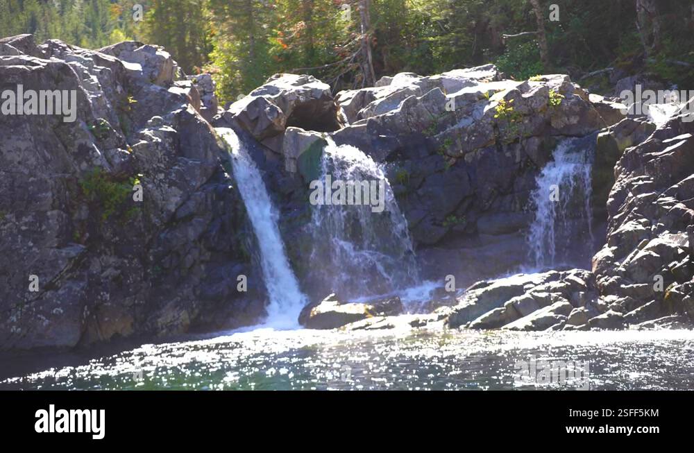 Secret Waterfall Kennedy River Falls, Vancouver Island, British ...