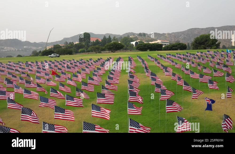 Waves of Flags Display Honoring The Lives Lost In The Terrorist Attacks ...