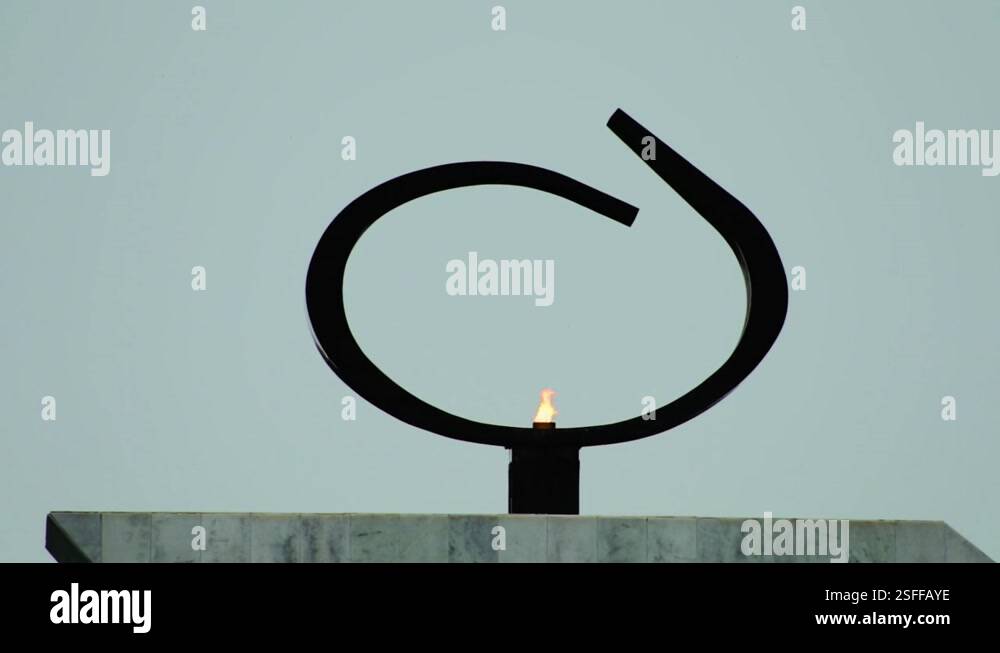 A Eternal Flame of Democracy projected by Oscar Niemeyer in Brasilia ...