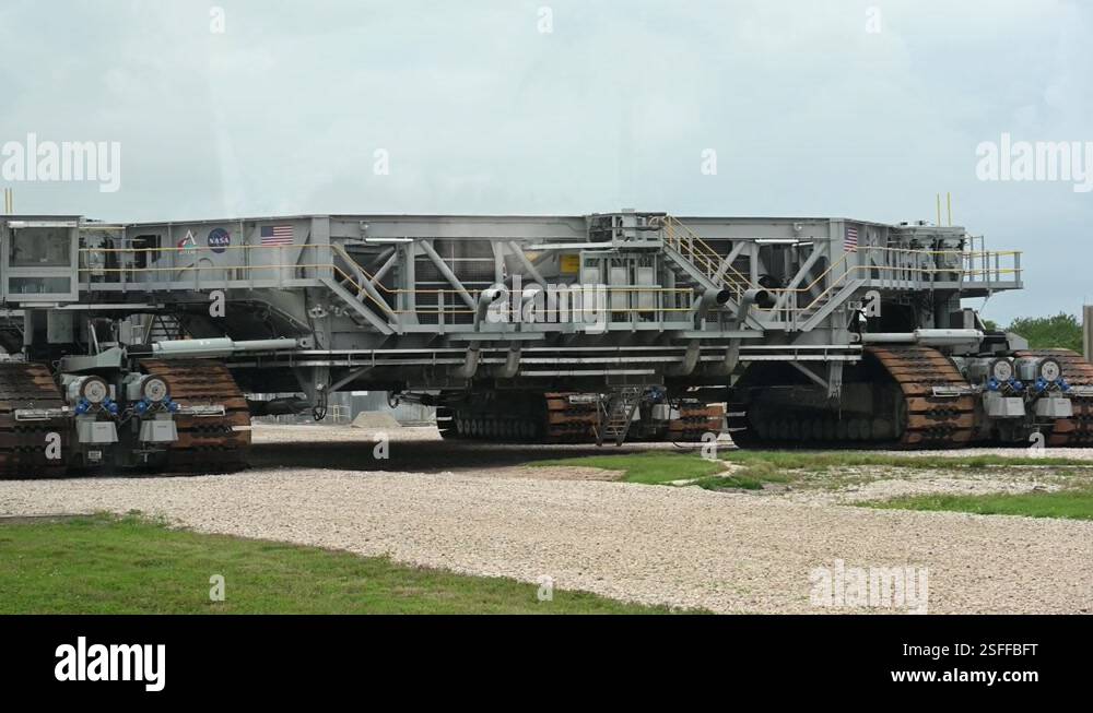 NASA crawler for positioning rockets on the launchpad. Massive ...