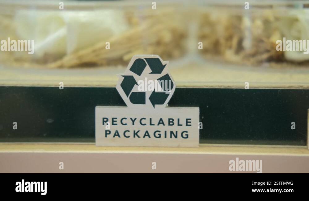 A sign of recyclable packaging, a symbol of nature conservation and ...