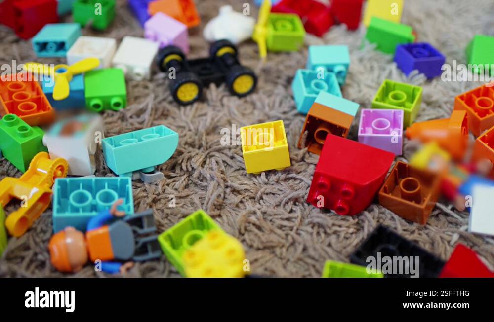 Scattered colorful plastic bricks Stock Videos & Footage - HD and 4K ...