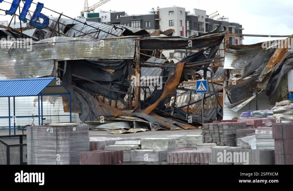 Ukraine.Bucha. War in Ukraine. Shops and warehouses bombed by Russian ...