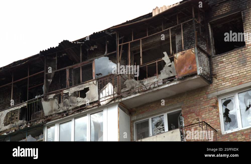 Ukraine.Bucha. War in Ukraine. Residential building bombed by Russian ...