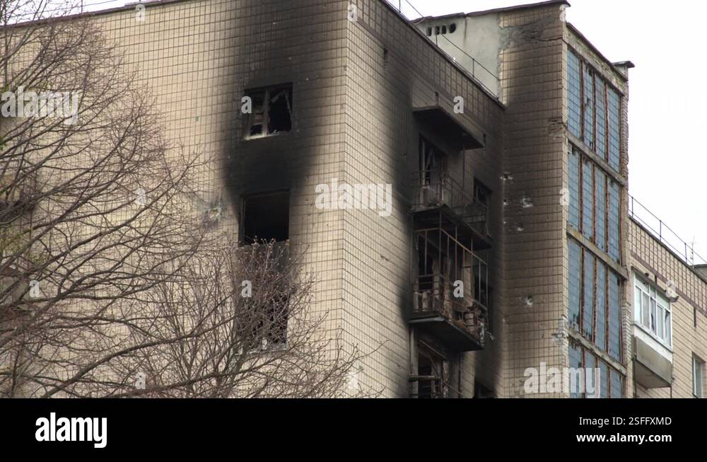 Ukraine.Bucha. War in Ukraine. Residential building bombed by Russian ...