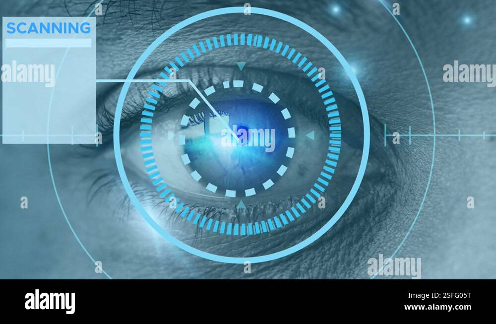 retinal scanning and iris recognition video footage Stock Video Footage ...