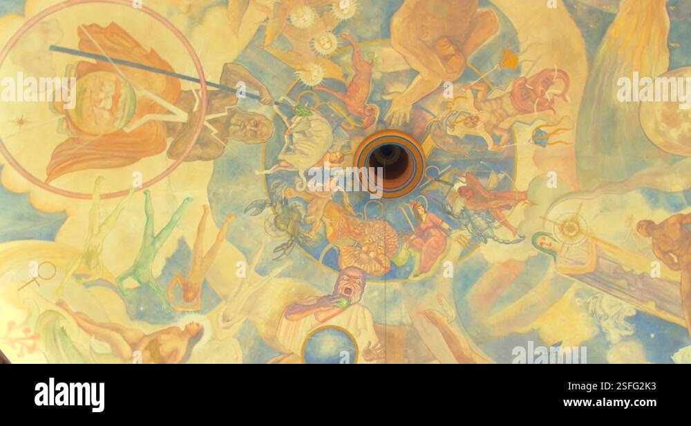 Interior Ceiling Of The Griffith Observatory In Los Angeles, USA ...
