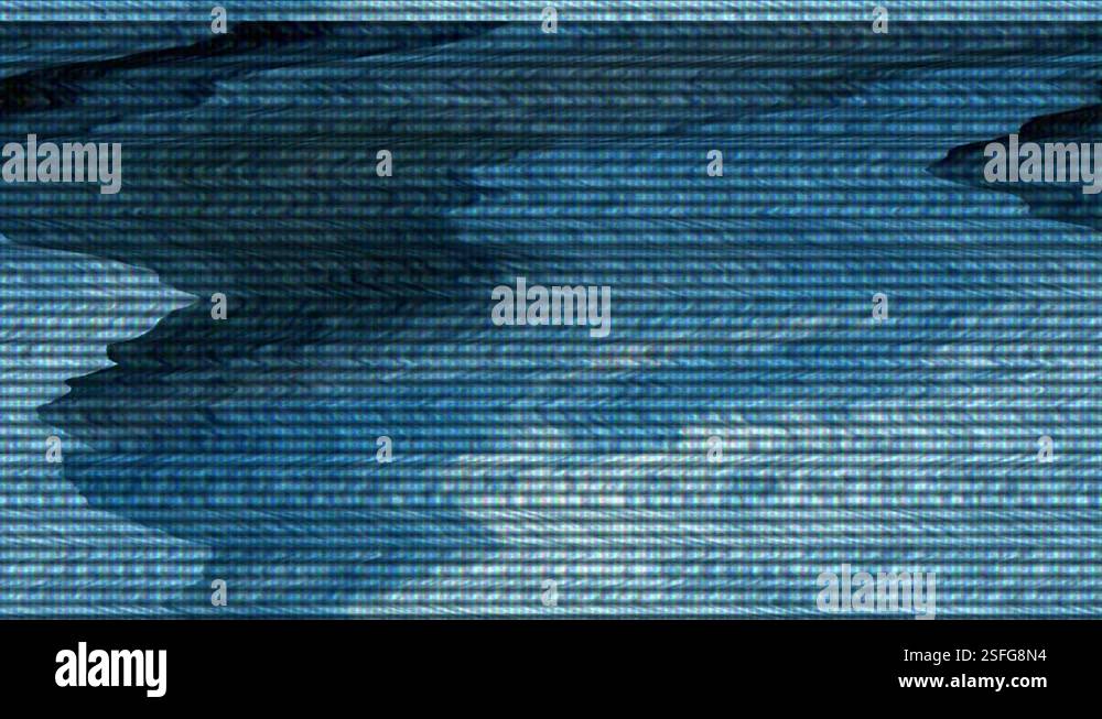 Damaged TV technology background, analogue television noise, glitch and ...