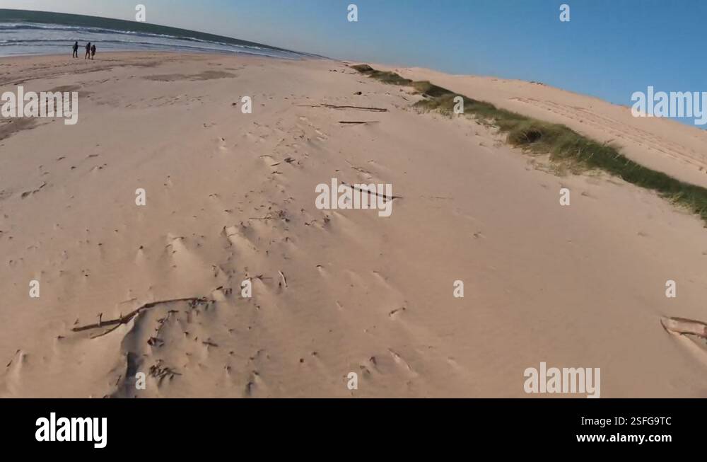 Vivier beach in Biscarrosse western France south of Arcachon Bay with ...