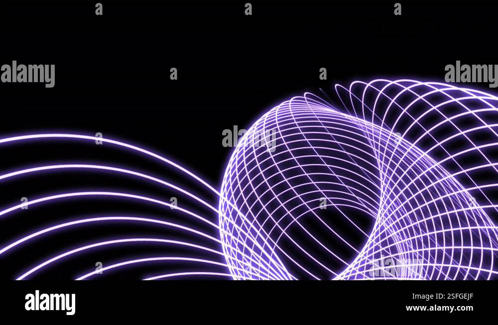 3D Streamline Spirograph Purple VJ Loop Animation Background Stock ...