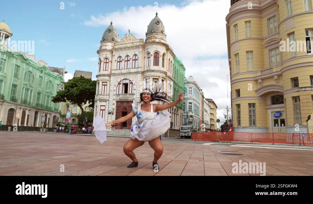 Frevo dancer at the street carnival in Recife, Pernambuco, Brazil Stock ...