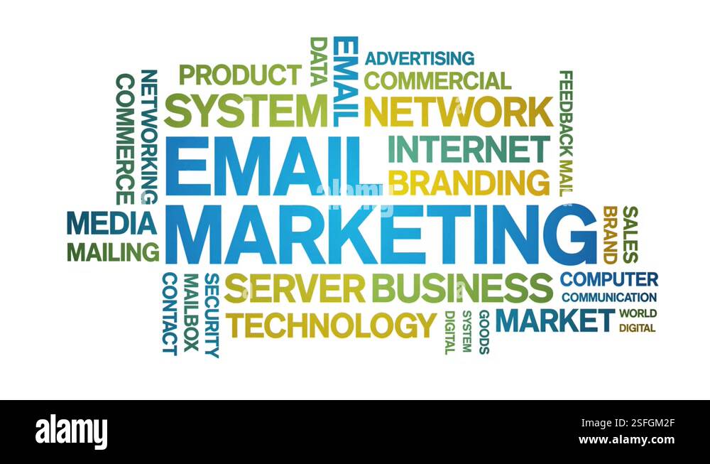 Email Marketing animated word cloud,animation kinetic typography ...
