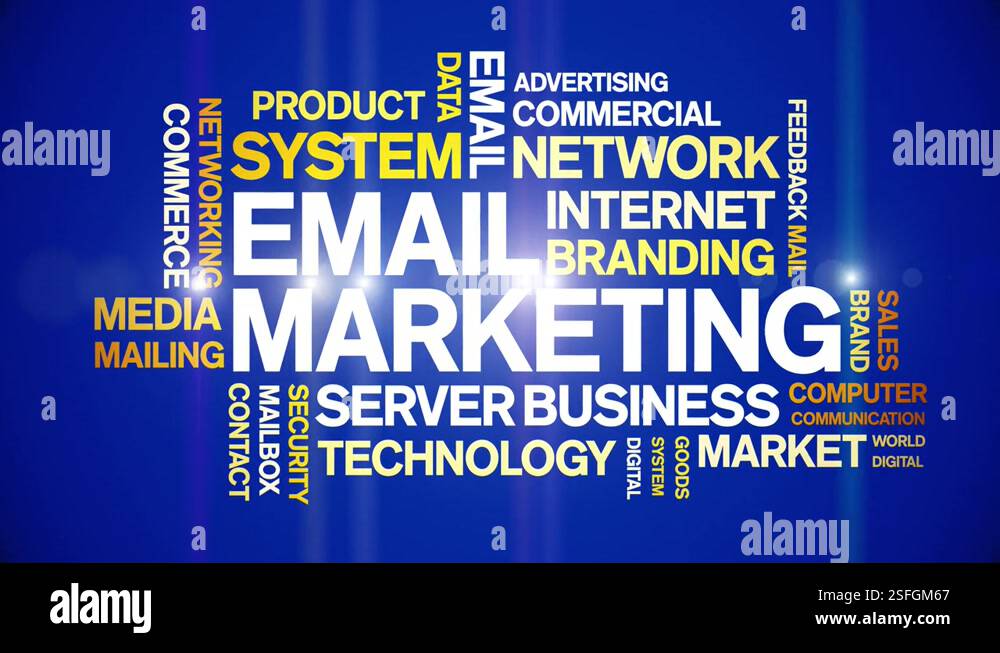 Email Marketing animated word cloud,animation kinetic typography ...