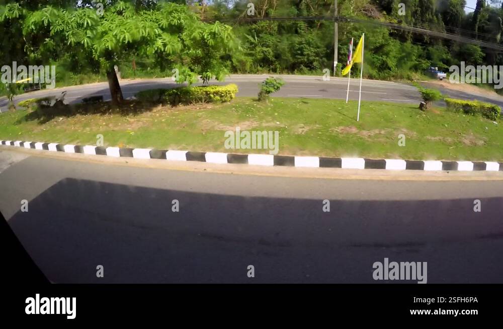 Point Of View Sign Boards Seen From Vehicle Moving On Road - Bangkok ...