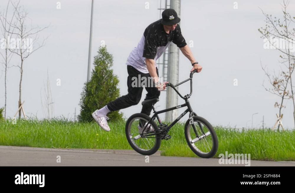 BMX Flatland bicycle rider performing a trick: Pedaling Time Machine No ...