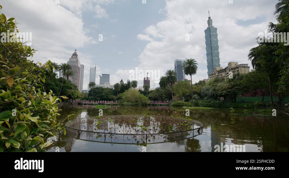 Taipei, Taiwan 12 March 2022: Taipei 101 city landmark in Sun Yat Sen ...