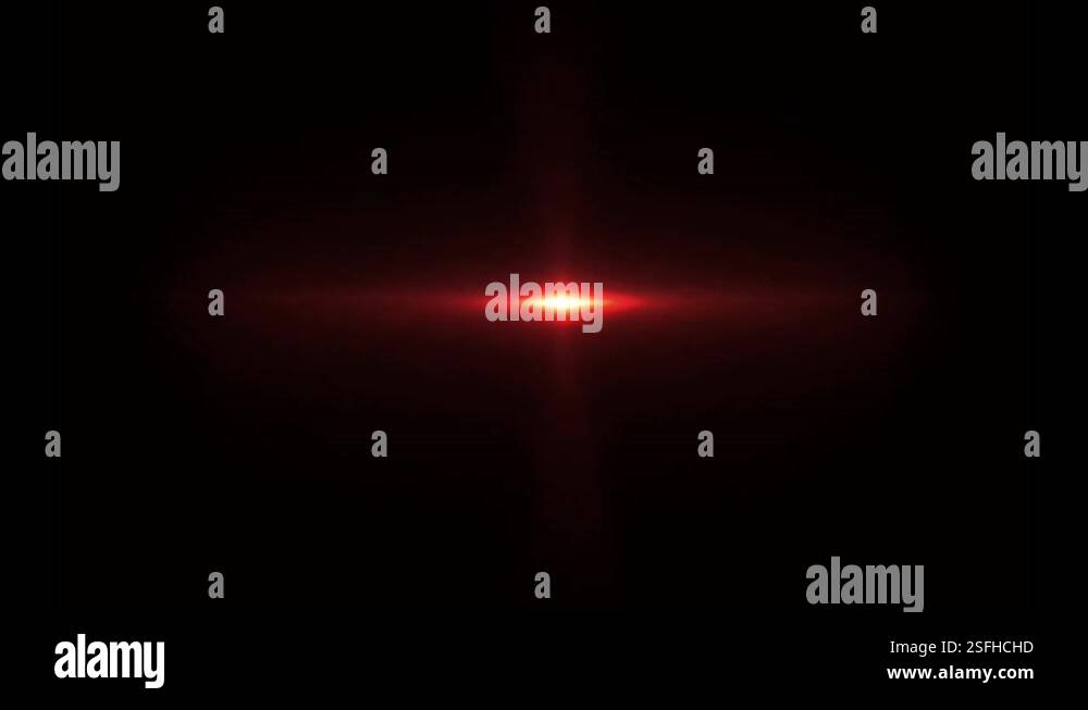 Realistic red light lens flare isolate on black background Stock Video ...