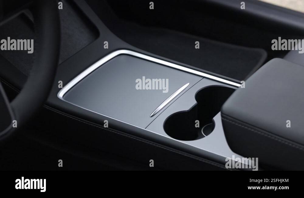 Tesla Model 3 center console Stock Video Footage - Alamy