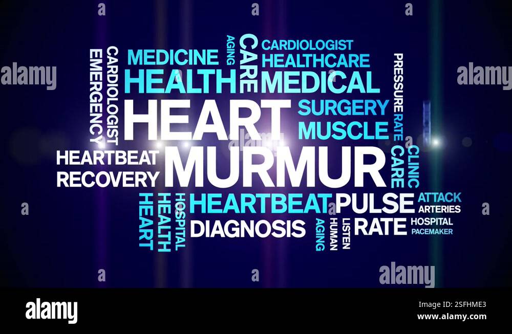Heart Murmur animated word cloud,animation tag kinetic typography ...