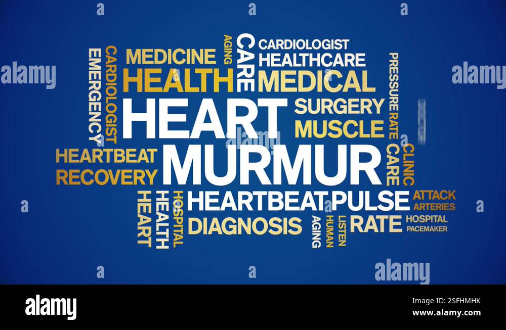 Heart Murmur animated word cloud,animation tag kinetic typography ...