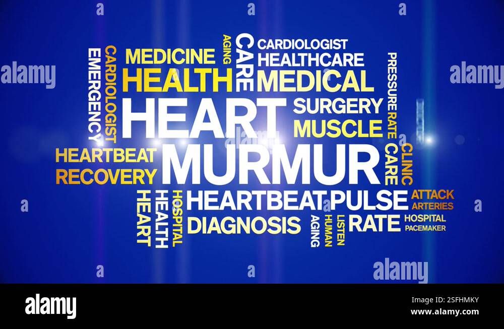 Heart Murmur animated word cloud,animation tag kinetic typography ...