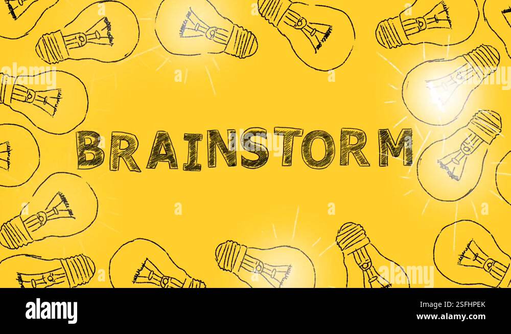 Brainstorming. Conceptual animated illustration Stock Video Footage - Alamy
