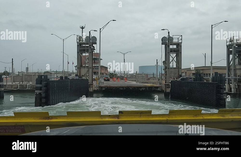 Ferry boat cross Port Aransas Texas POV part 4 4K Stock Video Footage ...