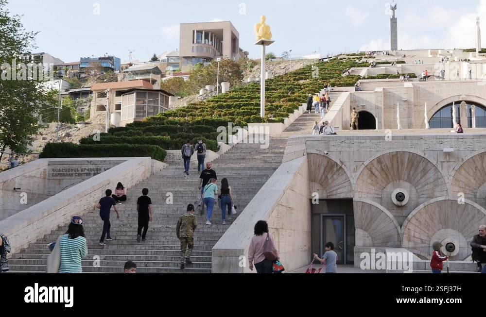 Yerevan, Armenia - April 28, 2022 : sightseeing of armenia stairs ...