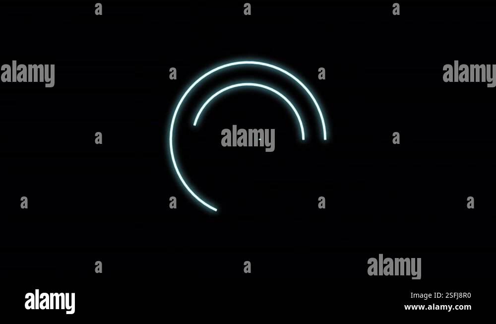 2D Arc Lines Blinking Blue Small VJ Loop Animation 06 Stock Video ...