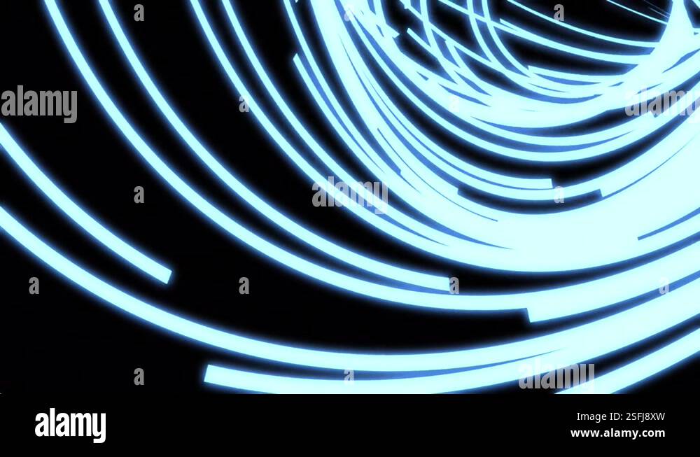 3D Streamline Drawing Blue Bold VJ Loop 03 Animation Background Stock ...