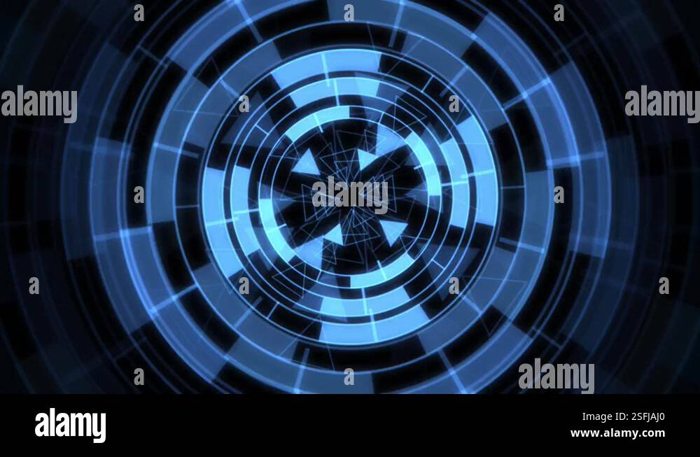 Circle Triangle VJ Loop Blue Audio Reactive Bouncing XL Animation ...