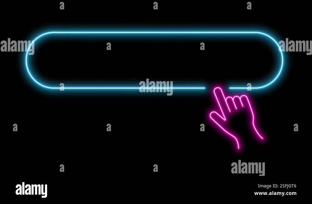 Animation colorful neon light text box isolate for massage Stock Video ...