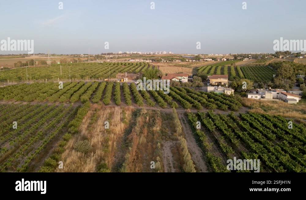 Aerial Shot of Shuva Villages At Southern District Sdot Negev, Israel ...