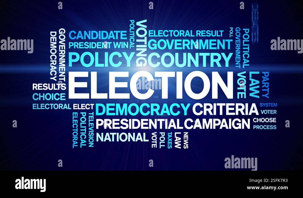 Election animated word cloud,animation text kinetic typography seamless ...