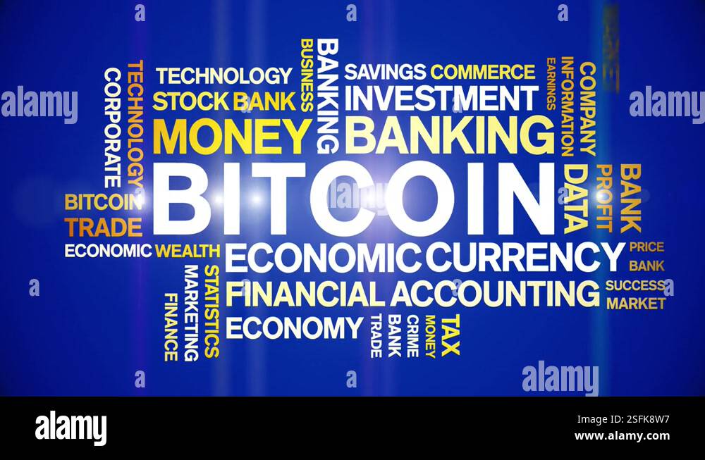 Bitcoin animated word cloud,animation tag text kinetic typography ...