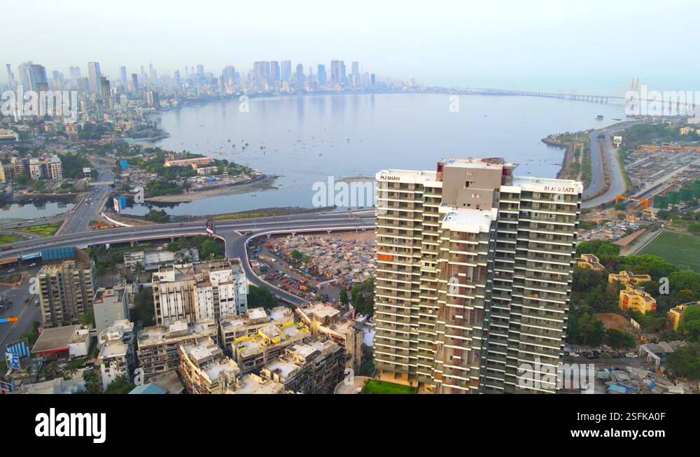 bandra western express way top bird eye view sunset sunrise warli ...