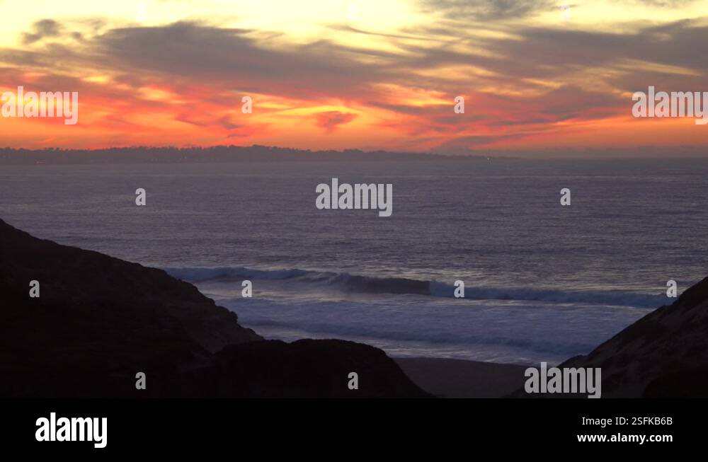 Monterey Bay sunset beachscape in 4K Stock Video Footage - Alamy