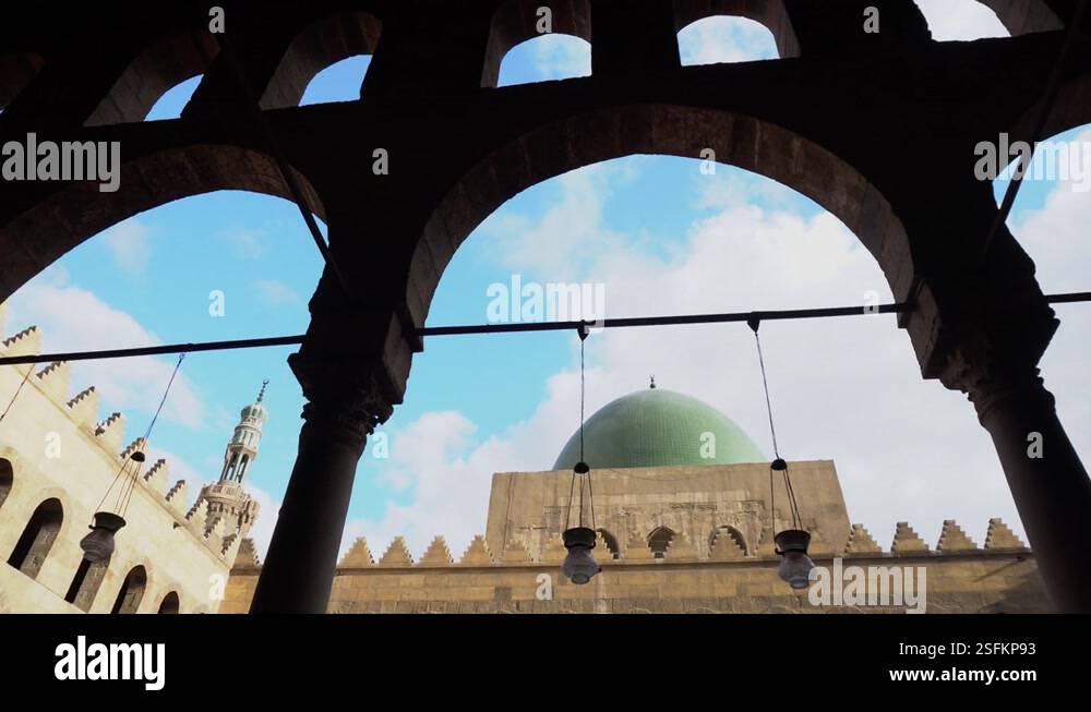 The Great Mosque of Muhammad Ali Pasha inside entrance gate with arch ...