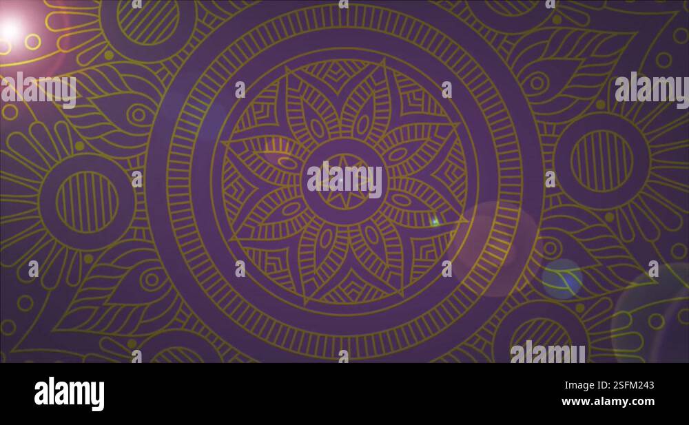 Islamic animated moving mandala background with shining glitters lens ...