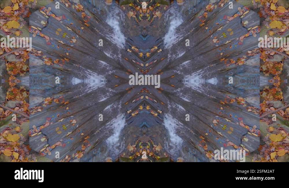 Nature Kaleidoscope, Looping, 60fps, Wissahickon Creek Scenery #92 ...