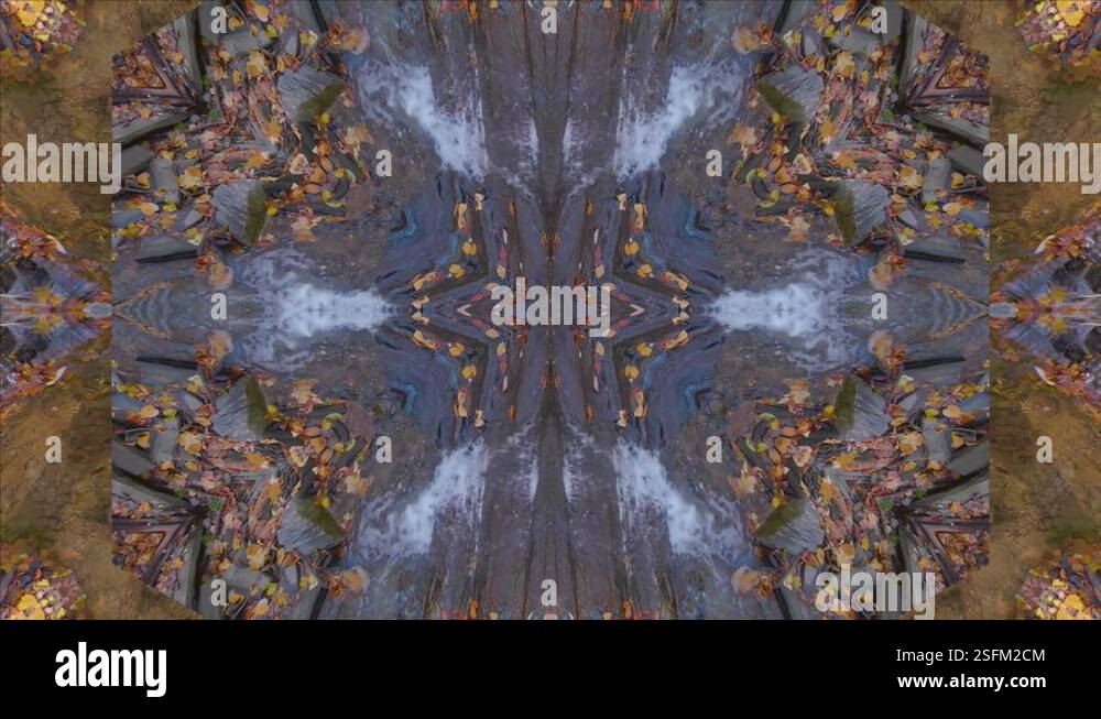 Nature Kaleidoscope, Looping, 60fps, Wissahickon Creek Scenery #91 ...