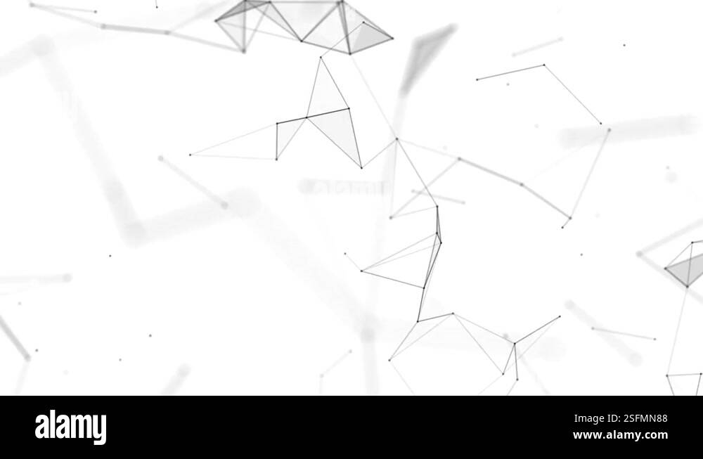 Plexus animation of chaotically moving lines, polygons and points in space Stock Video Footage ...