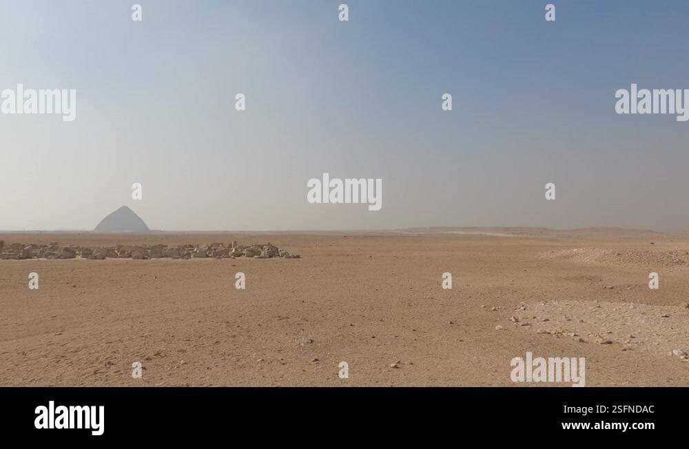 The Bent Pyramid, ancient Egyptian pyramid located at the royal ...