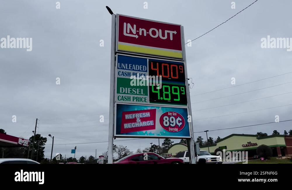 Urban In and Out retail gas sign out of 4.00 a gallon Barton Chapel ...