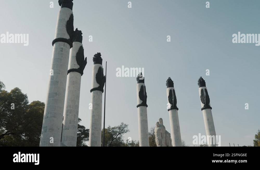 Landmark Monument Inside Chapultepec Castle, Mexico City Stock Video ...